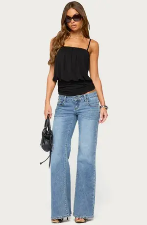 EDIKTED Vali Built-in Bra Backless Top