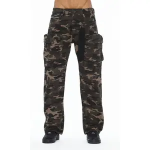 CULT OF INDIVIDUALITY Grunge Camo Baggy Fit Cargo Jeans - Java Camo