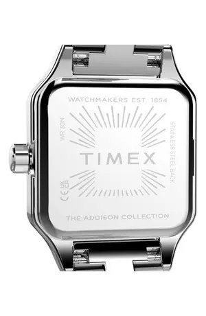 Timex® Addison Crystal Bezel Bracelet Watch - Silver