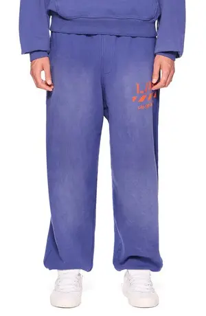 L/AB C/O OFF-WHITE Diag Garment Cotton Washed Joggers - Blue