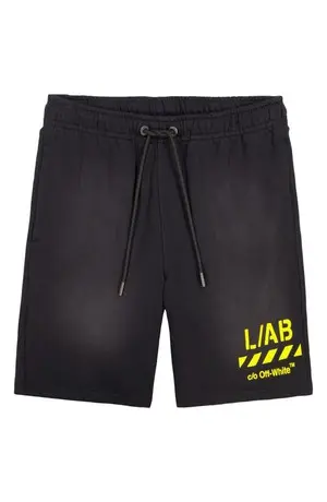 L/AB C/O OFF-WHITE Diag Garment Wash Shorts