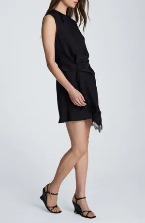 KENNETH COLE COLLECTION Lace Hem Asymmetric Minidress