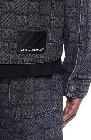 L/AB C/O OFF-WHITE Logo Print Jeans