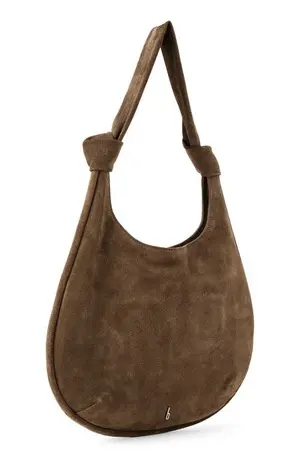 BEHNO Ina Potli Medium Suede Hobo - Palm
