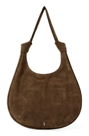 BEHNO Ina Potli Medium Suede Hobo - Palm
