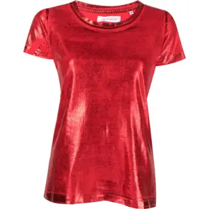 MADISON MAISON Metallic Coated Cotton T-shirt - Red/red