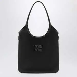 Miu Miu Ivy Handbag In Leather - Black
