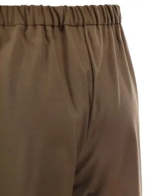 Max Mara Smmfloria Virgin Wool Stretch Trousers With Drawstring Waist