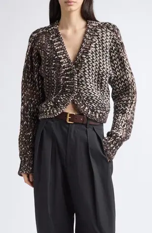 KALLMEYER Simi Marled Wool Blend Shrug - Macassar