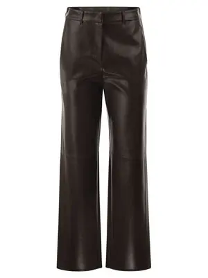 Max Mara Smmsospiro Faux Leather Flare Trousers