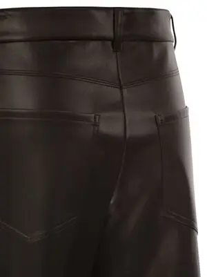 Max Mara Smmsospiro Faux Leather Flare Trousers
