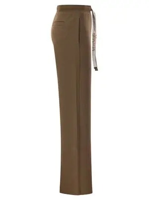 Max Mara Smmbali Wide Jersey Trousers - Brown