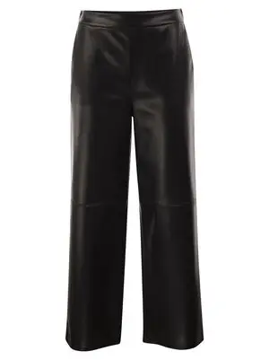 Max Mara Smmamati Wide-leg Faux Leather Trousers - Black
