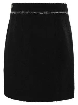 FAY Wool Short Skirt - Black