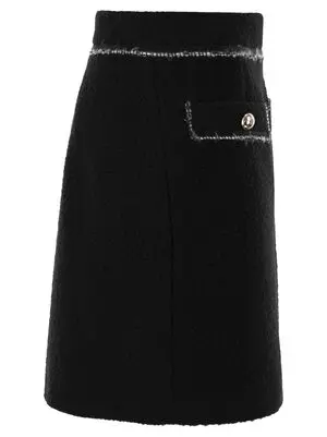FAY Wool Short Skirt - Black