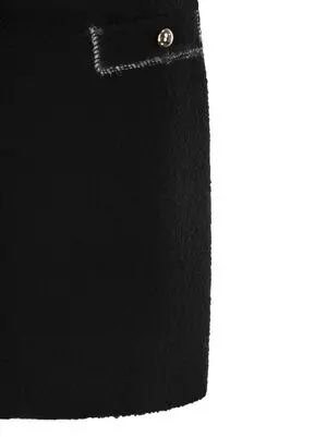 FAY Wool Short Skirt - Black