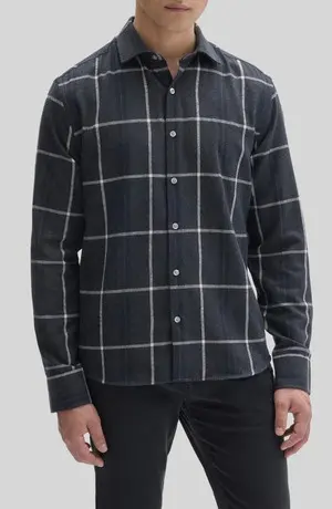 Robert Barakett Jakin Windowpane Button Front Shirt