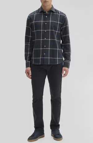 Robert Barakett Jakin Windowpane Button Front Shirt