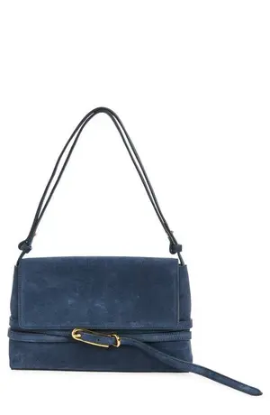 LIFFNER Belted Suede Shoulder Bag