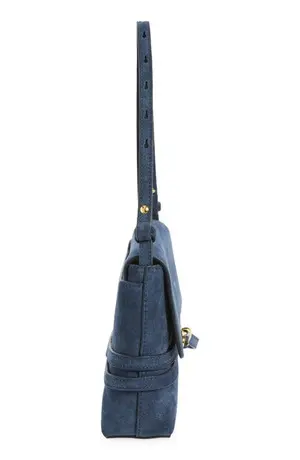 LIFFNER Belted Suede Shoulder Bag