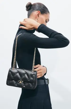 Tory Burch Bunny Knot Small Leather Shoulder Bag
