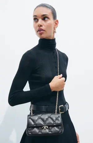 Tory Burch Bunny Knot Small Leather Shoulder Bag