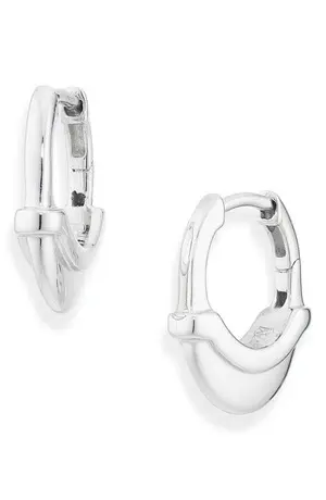 WYLD BOX Luna Extra Small Sterling Huggie Hoop Earrings - Silver