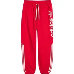 Adidas Signature Block Sweatpants - Pure Ruby