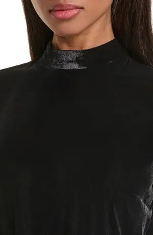 Karl Lagerfeld Paris Mixed Media Bubble Hem Dress