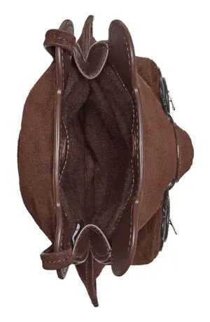 Kate Spade New York Monsters Mixed Material Teddi Leather Crossbody Bag
