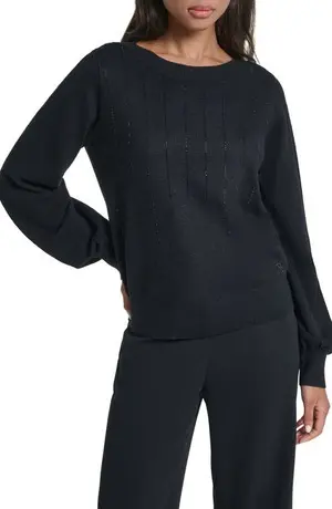 Karl Lagerfeld Paris Sequin Striped Sweater
