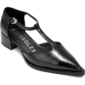 Aerosoles Mona Faux Leather T-strap Pump - Black