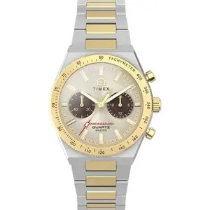 Timex® Q Chronograph Bracelet Watch - Silver/gold