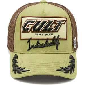 CULT OF INDIVIDUALITY Mesh Back Trucker Baseball Cap - Olive