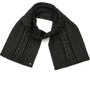 Kate Spade New York Metallic Cable Knit Scarf - Black