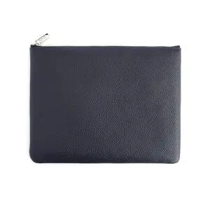 ROYCE NEW YORK Large Travel Zippered Pouch - Blue