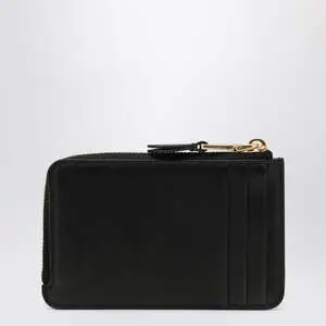 Miu Miu Zip Card Holder In Leather - Black