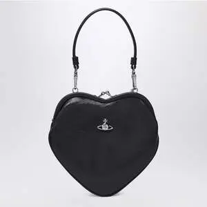 VIVIENNE WESTWOOD Belle Heart Crossbody Bag In Leather - Black