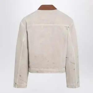 Balenciaga Beige Vintage-effect Cotton Zip-up Jacket