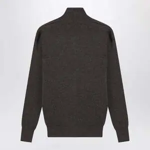LEMAIRE Wool Ecorce-colored Button-up Top