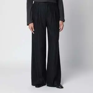 Tagliatore Anthracite Grey Pinstripe Trousers - Gray