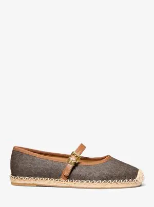 Michael Kors Lynn Signature Logo Ballet Espadrille In Size By