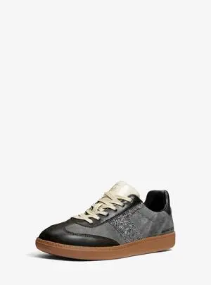 Michael Kors Jovie Mixed Media Sneaker In Size By