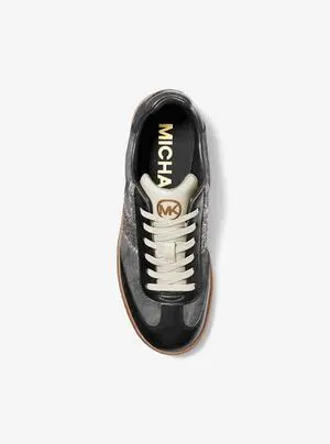 Michael Kors Jovie Mixed Media Sneaker In Size By