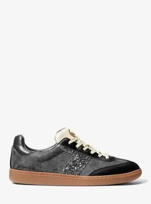 Michael Kors Jovie Mixed Media Sneaker In Size By