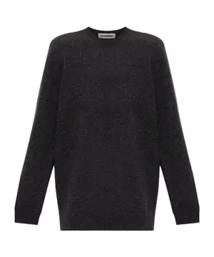 JIL SANDER Crew Neck Knit Sweater - Grey