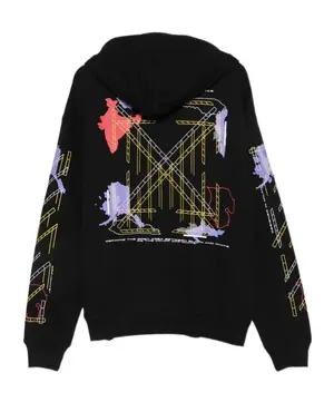 Off-White Drawstring Hooded Sweatshirt