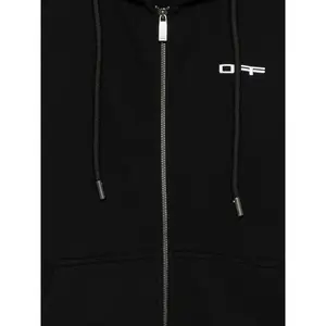 Off-White Drawstring Hooded Sweatshirt