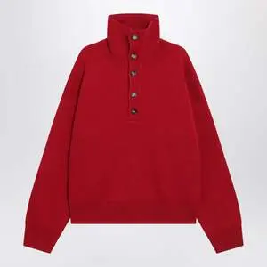 AMI Paris Ruby Wool Sweater - Red