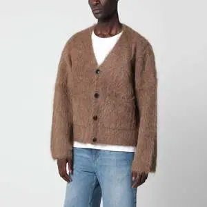 Séfr Taupe Cardigan In Alpaca Blend - Brown